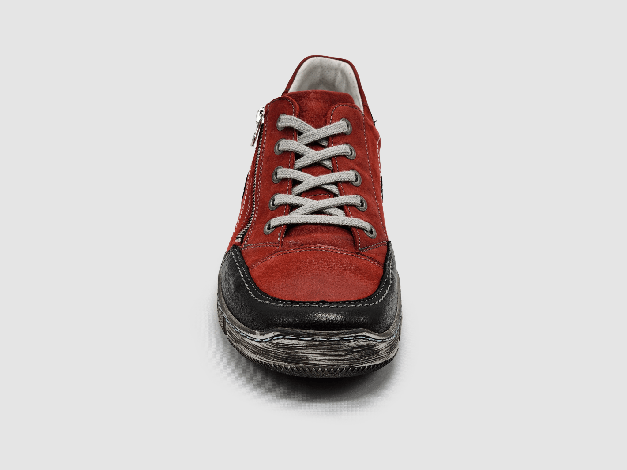 Men's Comfort Zip-Up Leather Shoes - Red – Euro Shoe House
