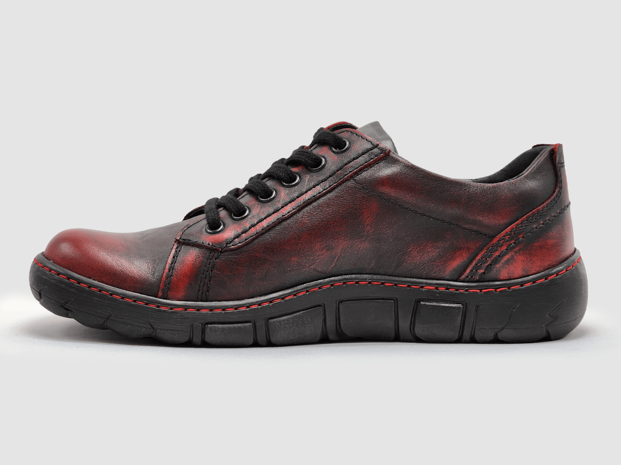 Men's Original Zip-Up Leather Shoes - Red – Euro Shoe House