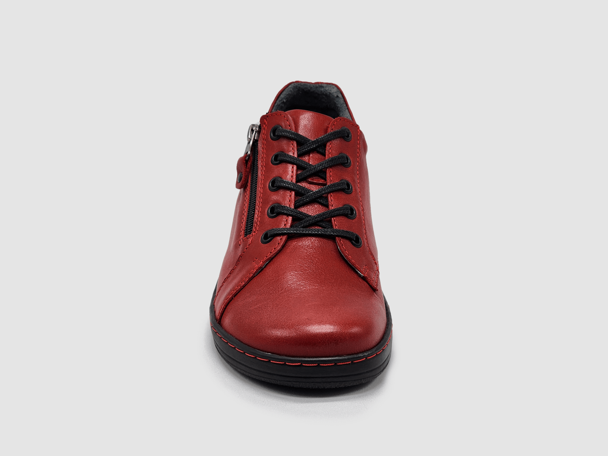 Women's Dr Wellness Zip-Up Leather Shoes - Red – Euro Shoe House